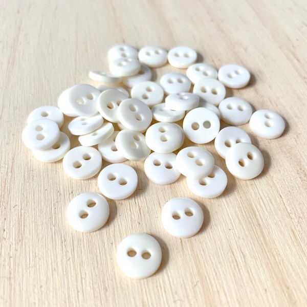 White Buttons - Etsy