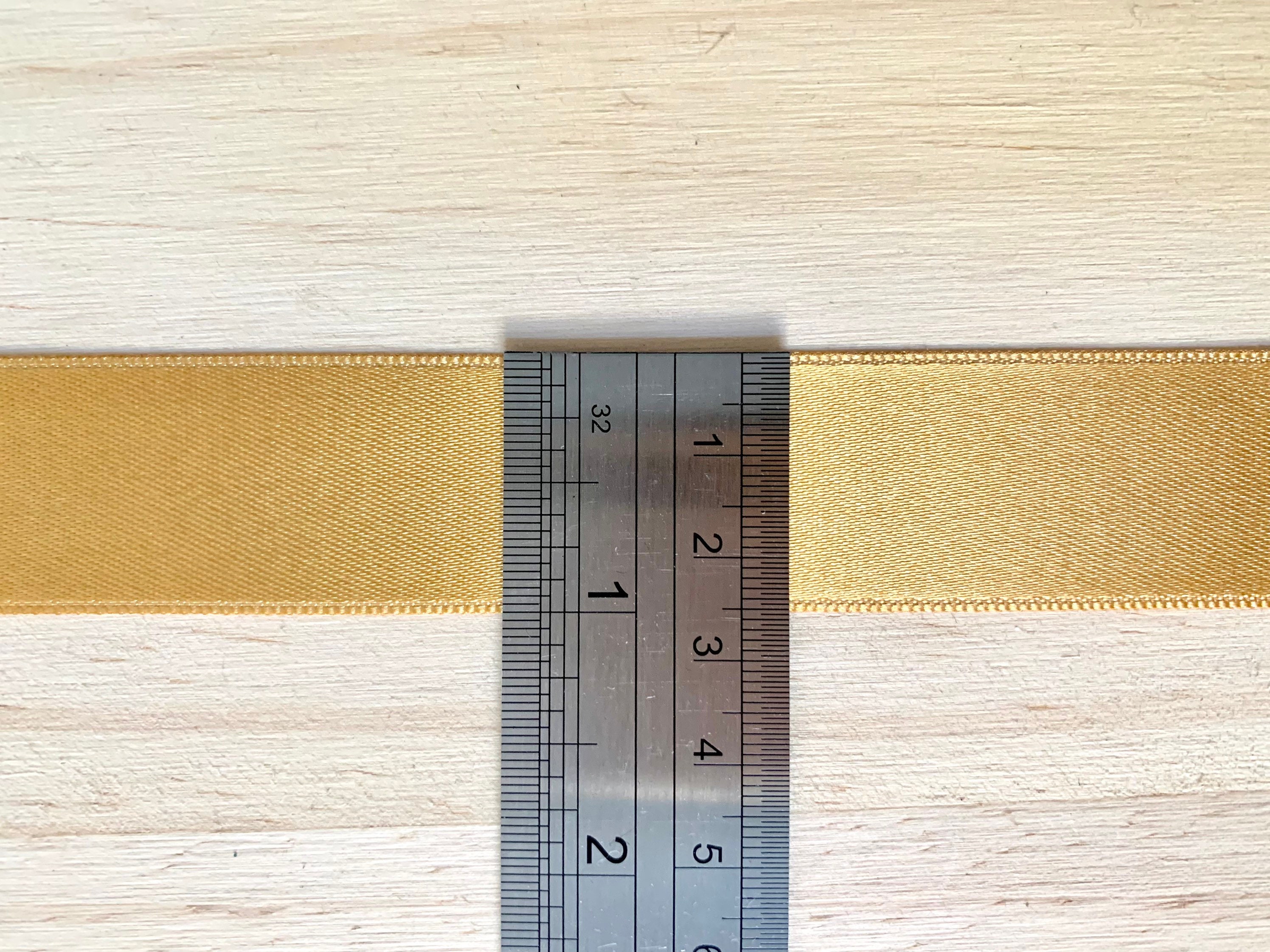 Gold Satin Ribbon 25 Mm (1") - Double Faced Deep Gold Satin Ribbon ...