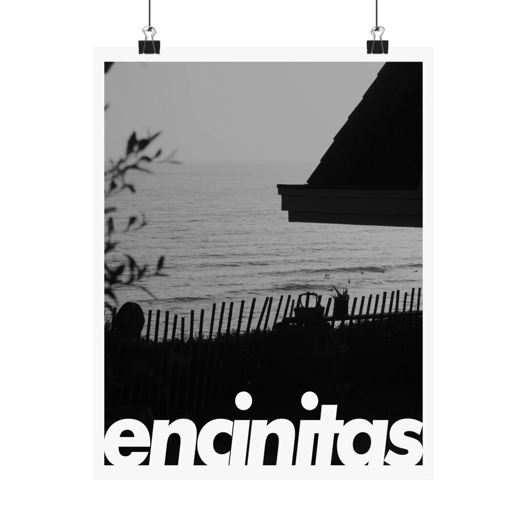 Encinitas Photo Print black & White - Etsy