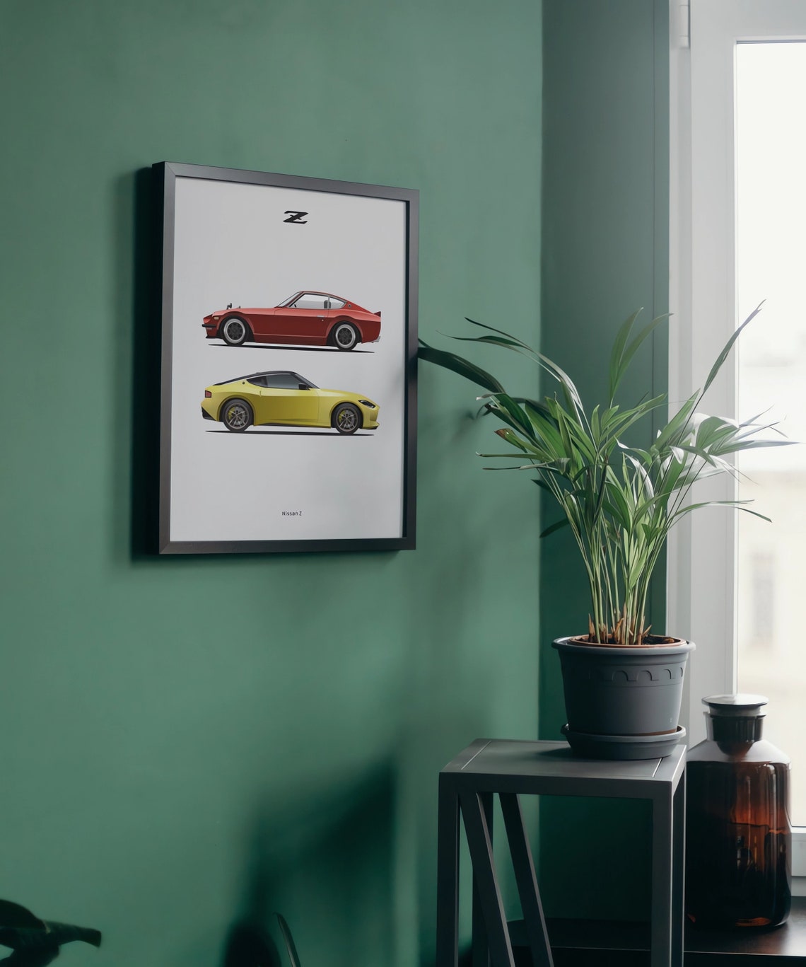 Nissan Fairlady Z X Datsun 280Z Car Poster, Hand Illustrated Wall Art ...