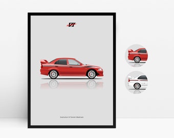 Mitsubishi Lancer Evolution Poster - Etsy