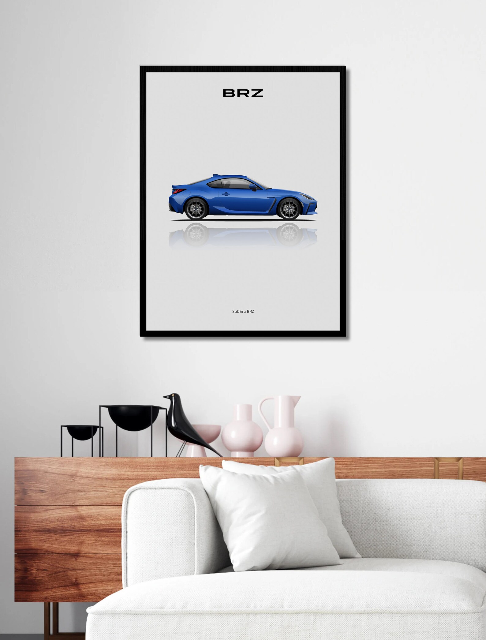 2022 Subaru BRZ Car Poster, Hand Illustrated Wall Art Print, Decor Gift ...