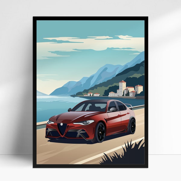 Alfa Romeo Giulia Art - Etsy