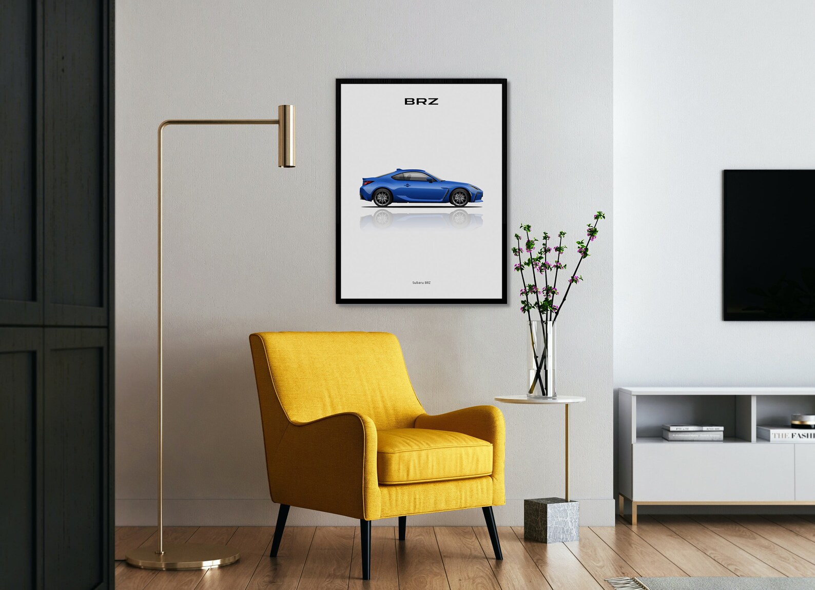 2022 Subaru BRZ Car Poster, Illustrated Wall Art Print, Decor Gift for ...