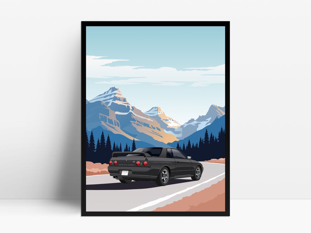 Nissan Skyline R32 GT-R Car Poster Wall Art Print - Etsy
