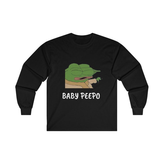 Baby Peepo Long Sleeve Tee Baby Yoda Pepe Baby Pepe Frog | Etsy