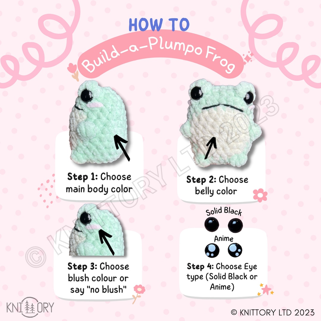 Build-a-plumpo Frog! ~ Build-a-plushie ~ Custom Plumpo Frog ~ Custom ...
