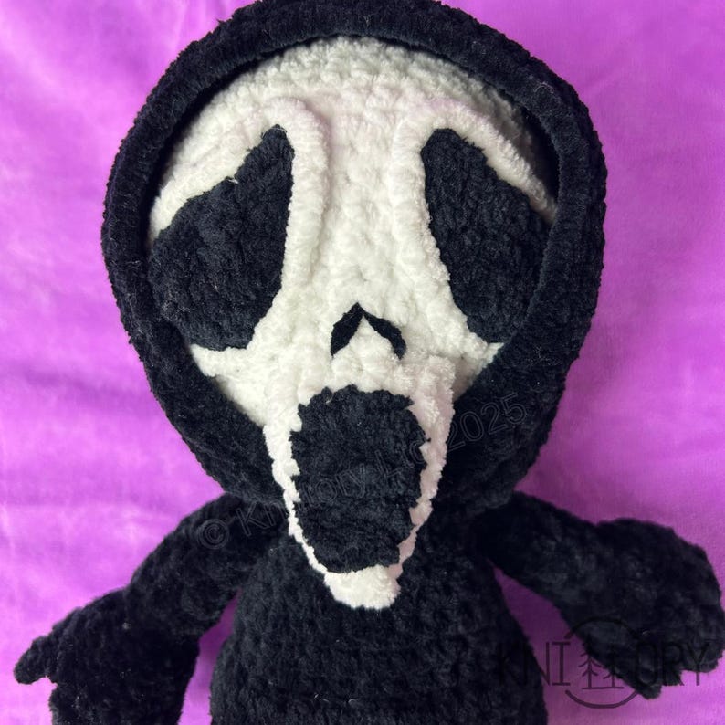 Ghostface Inspired Plushie ~ Crochet Plushies ~ Horror Plushies ...