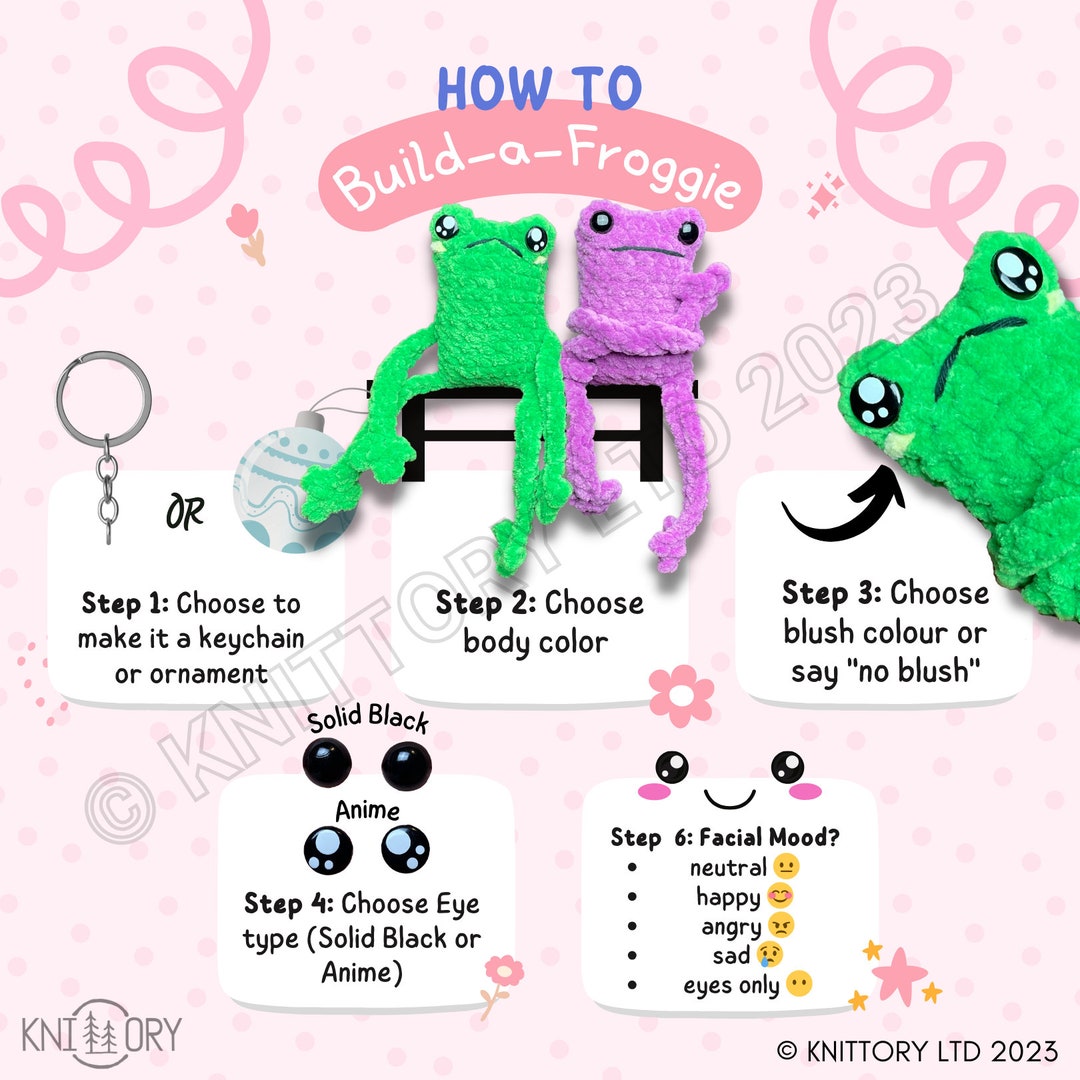 Medium Build-a-froggie! ~ Build-a-plushie ~ Custom Frog Plushie ...