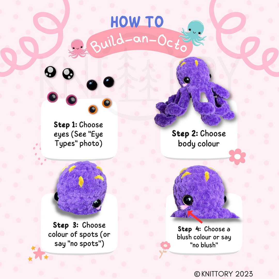 Medium Build-an-octo Build-a-plushie Custom Octopus - Etsy