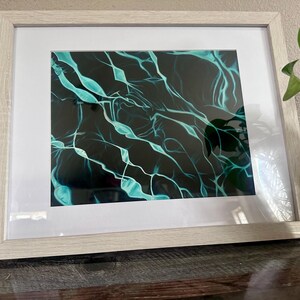 Surface Water Art Print, Based on Original Water Oil Painting, Blue ...