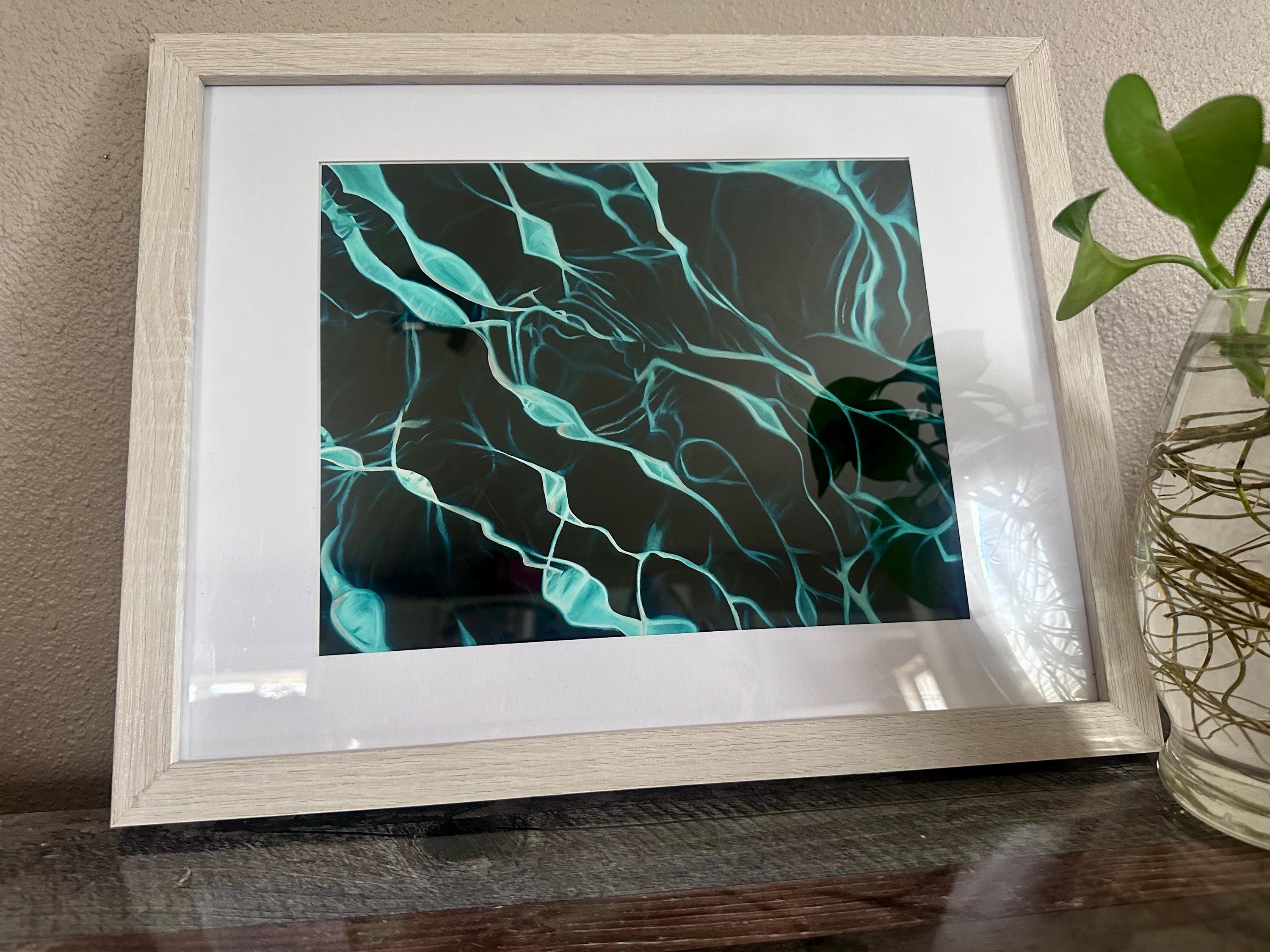 Surface Water Art Print, Based on Original Water Oil Painting, Blue ...