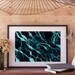 Surface Water Art Print, Based on Original Water Oil Painting, Blue ...