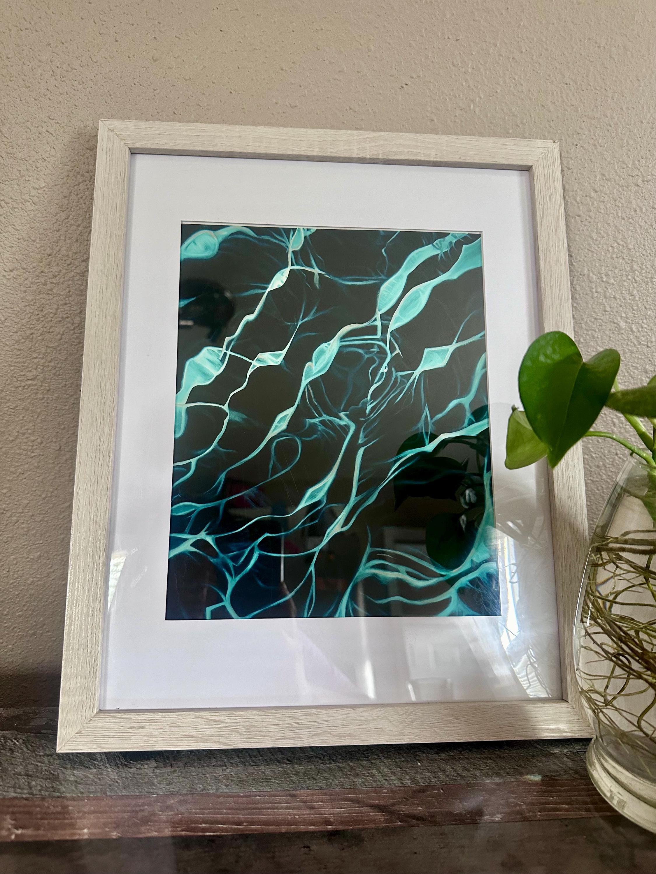 Surface Water Art Print, Based on Original Water Oil Painting, Blue ...