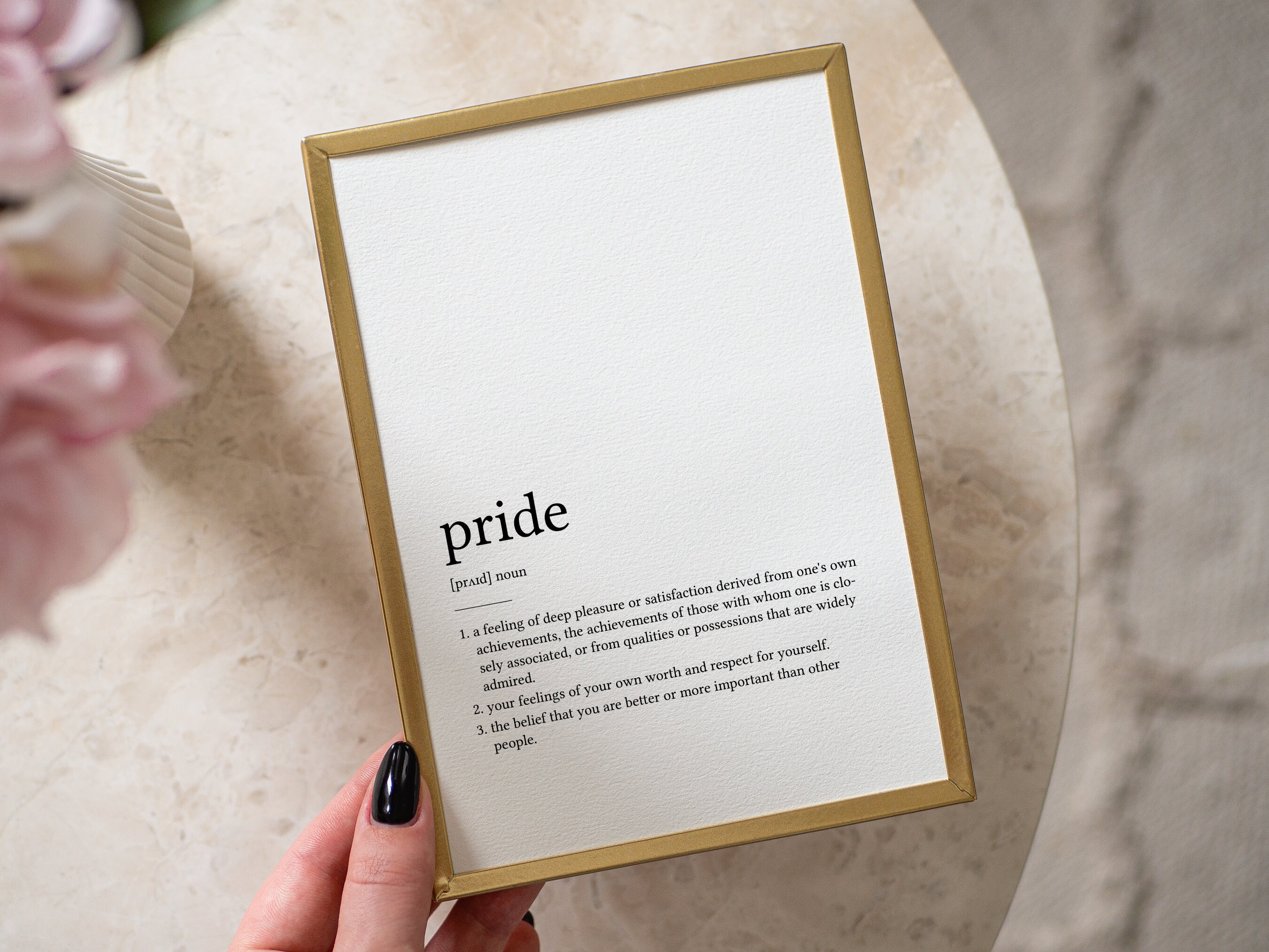 Pride Definition Poster LGBTQ Art Prints Subtle Minimalistic Wall Art ...
