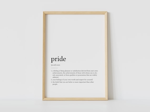 Pride Definition Poster LGBTQ Art Prints Subtle - Etsy