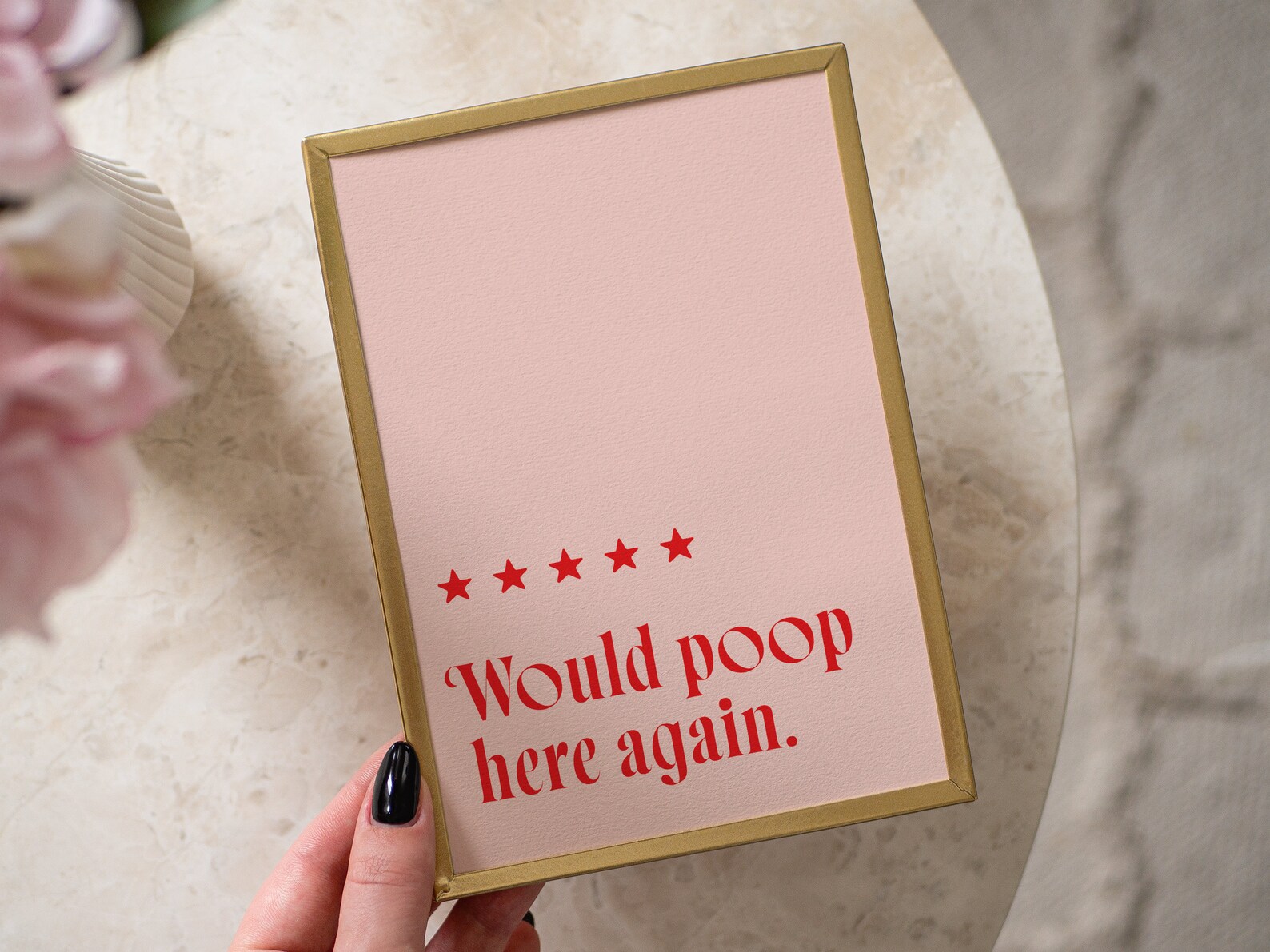 Would Poop Here Again Print Modern Toilet Humor, Postive Poop Joke ...