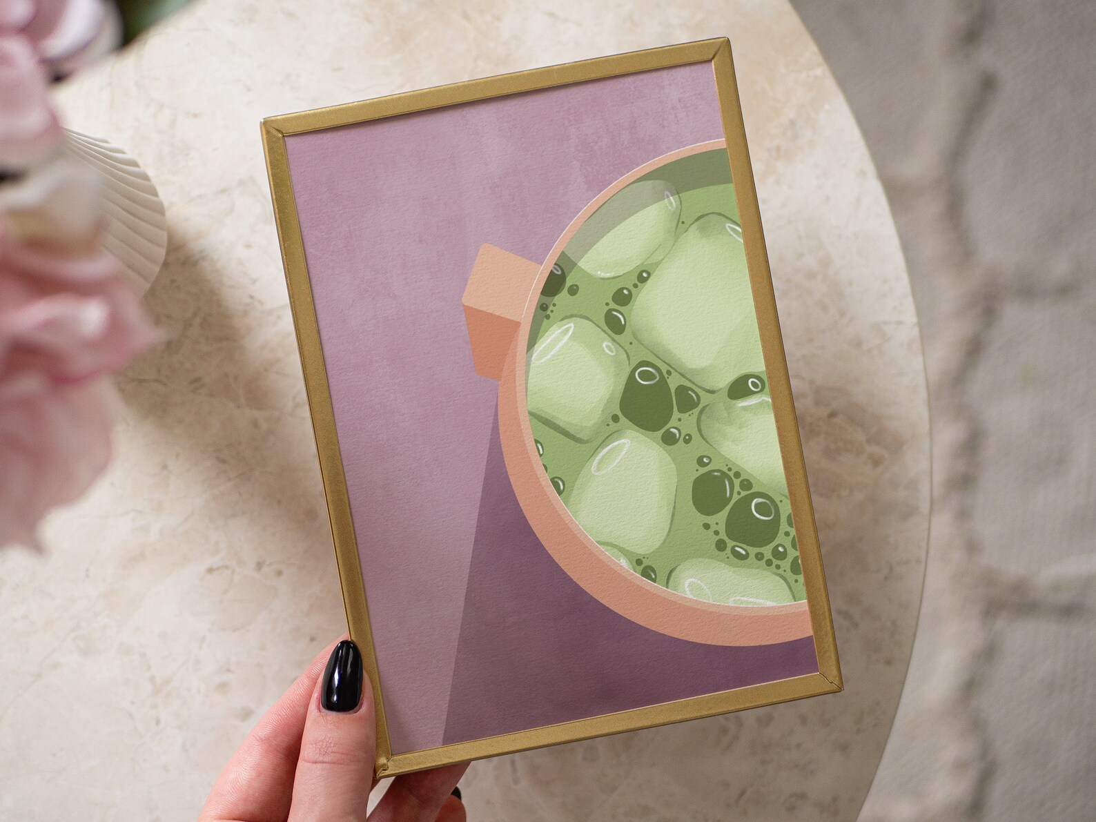 Colorful Matcha Latte Poster | Digital Download Printable | A3 A4 A5 ...