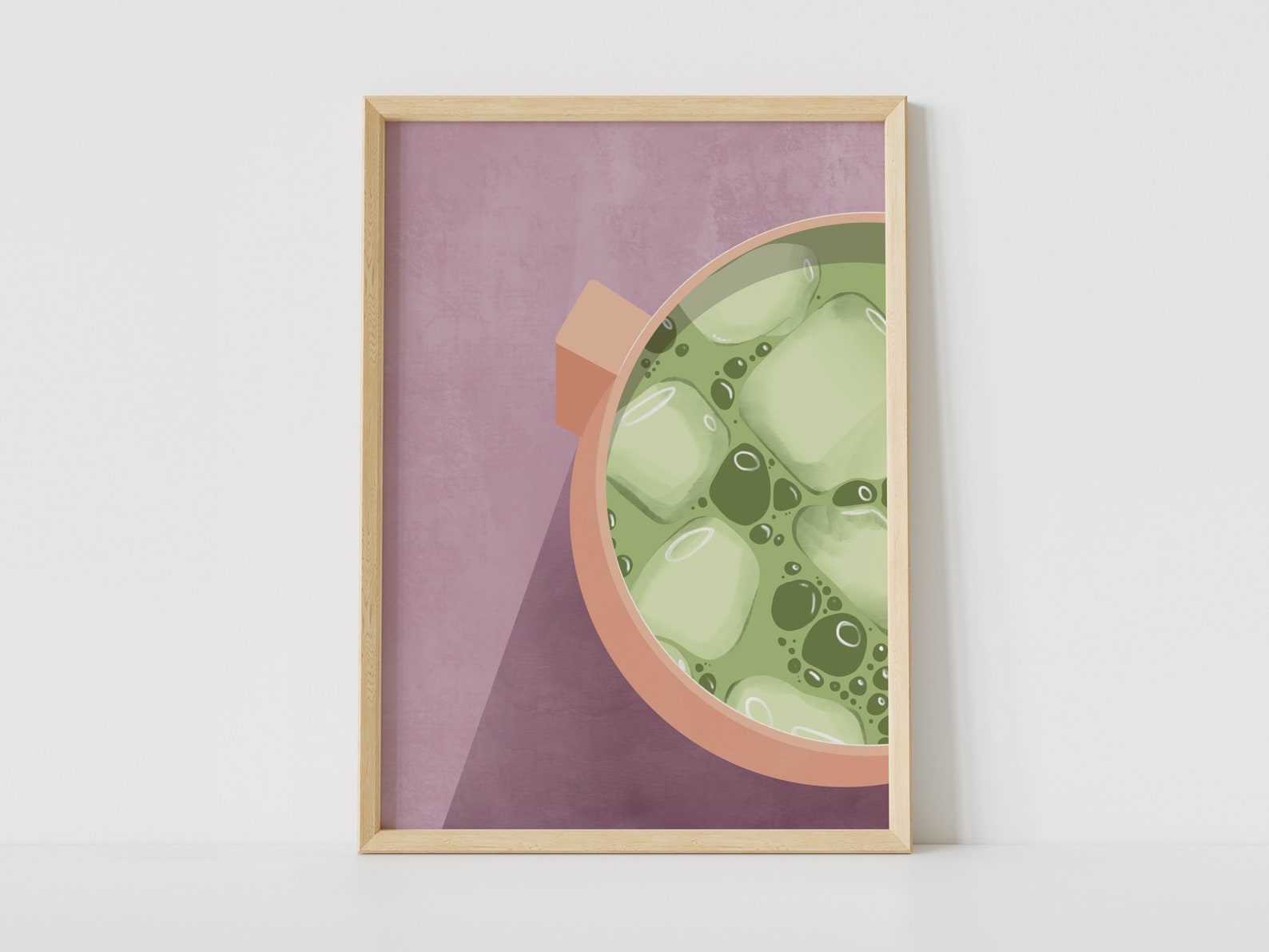 Colorful Matcha Latte Poster | Digital Download Printable | A3 A4 A5 ...