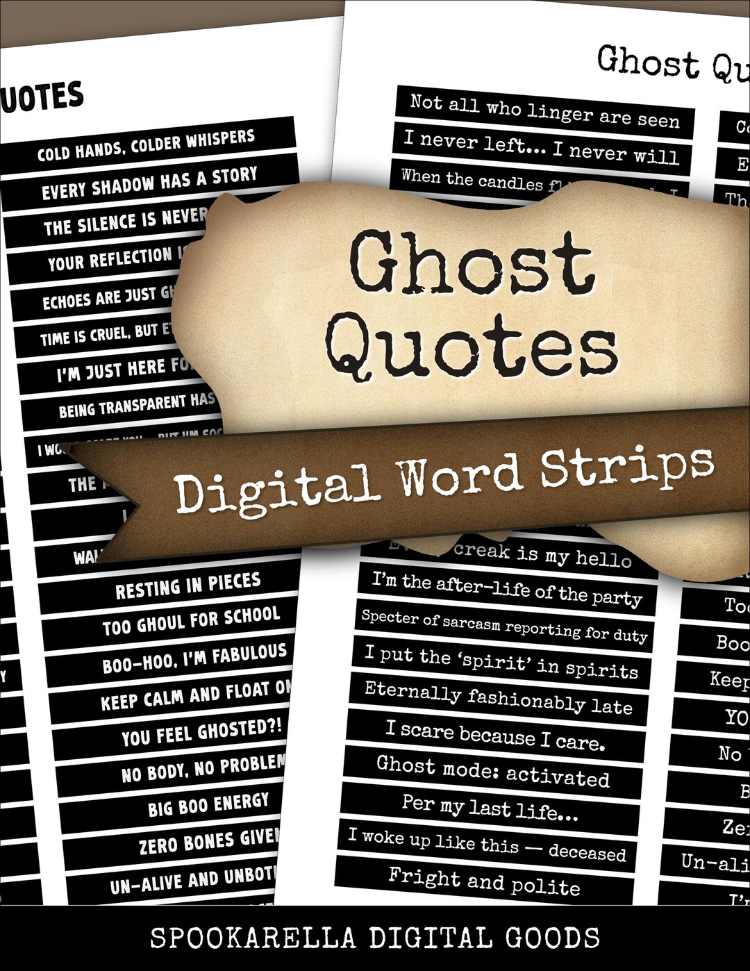 Spooky Ghost Quotes Digital Download | Printable Horror Sayings for ...