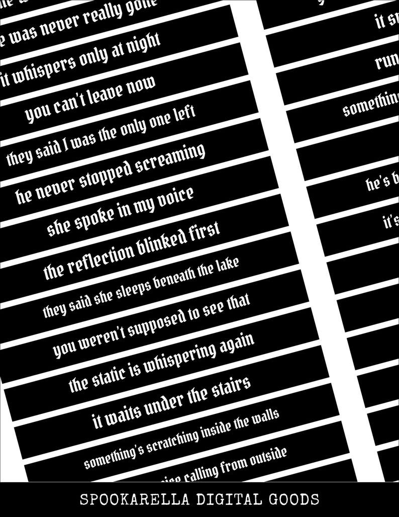 Printable Horror Sayings | Creepy Quotes for Halloween Crafts, Junk ...