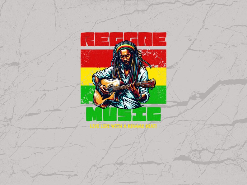Reggae Music Graphic Art, Live Life With A Reggae Beat, Digital ...
