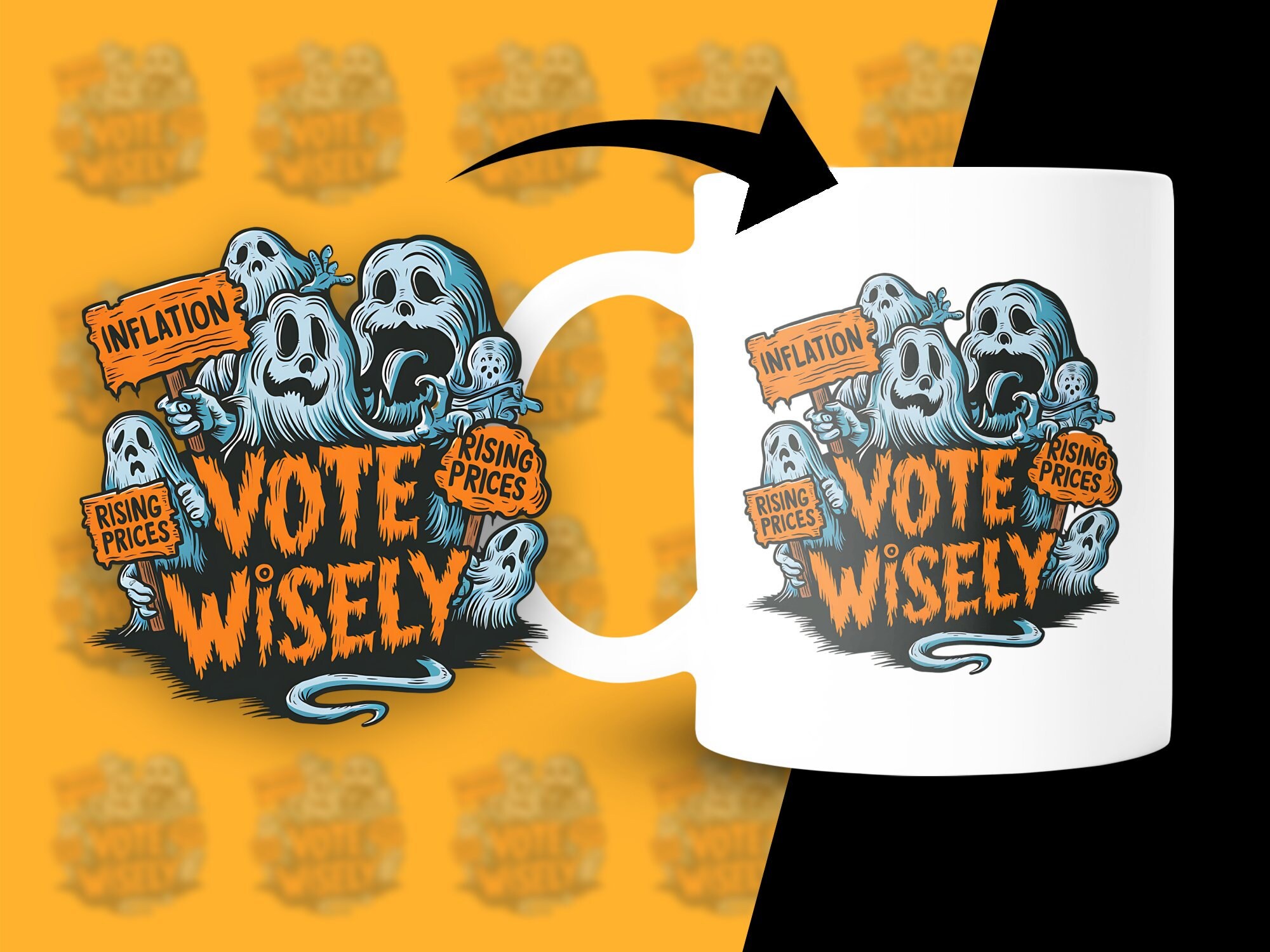 Inflation Vote Wisely Digital Download, Rising Prices Protest Design ...