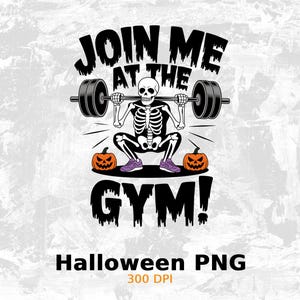 Halloween Skeleton Gym Poster, Workout Motivational Digital Print ...