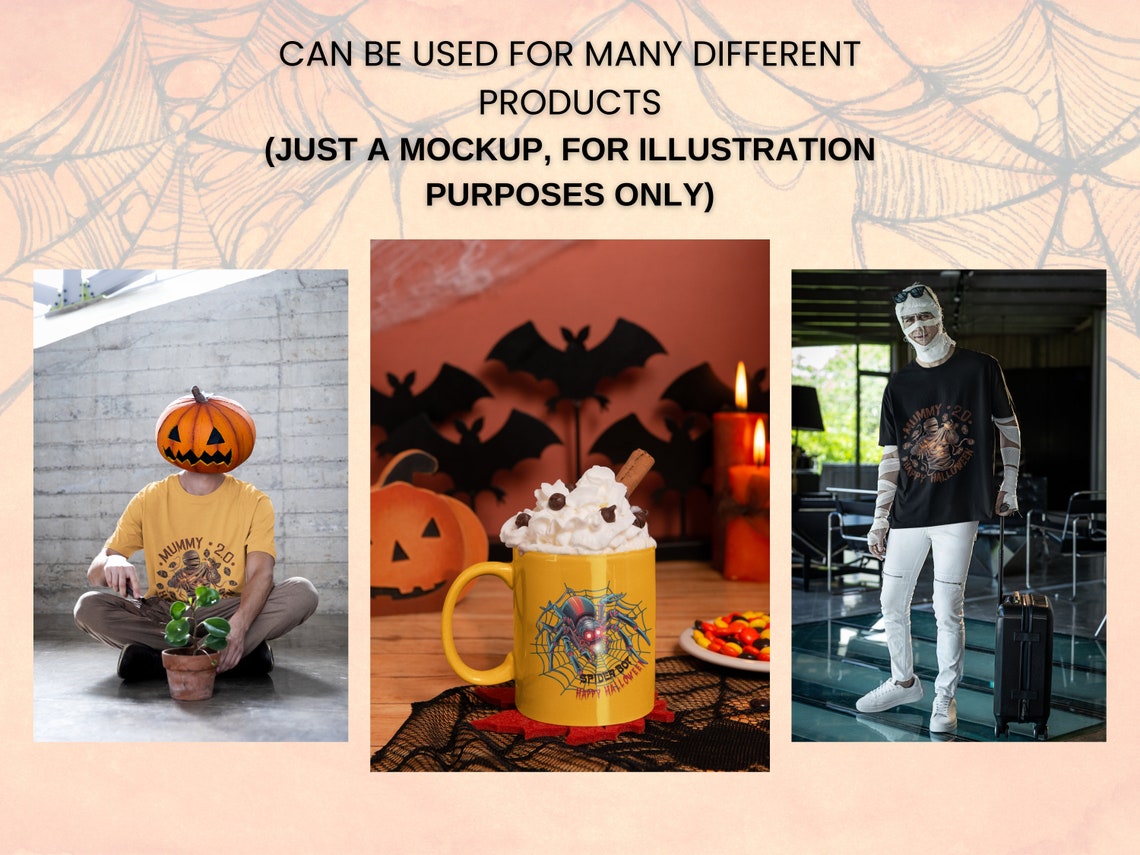 Ai-themed Halloween PNG Graphics Bundle: Ideal for T-shirts, Mugs ...