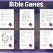 12 Bible Games Printable Games Plus Answer Keys Bible - Etsy
