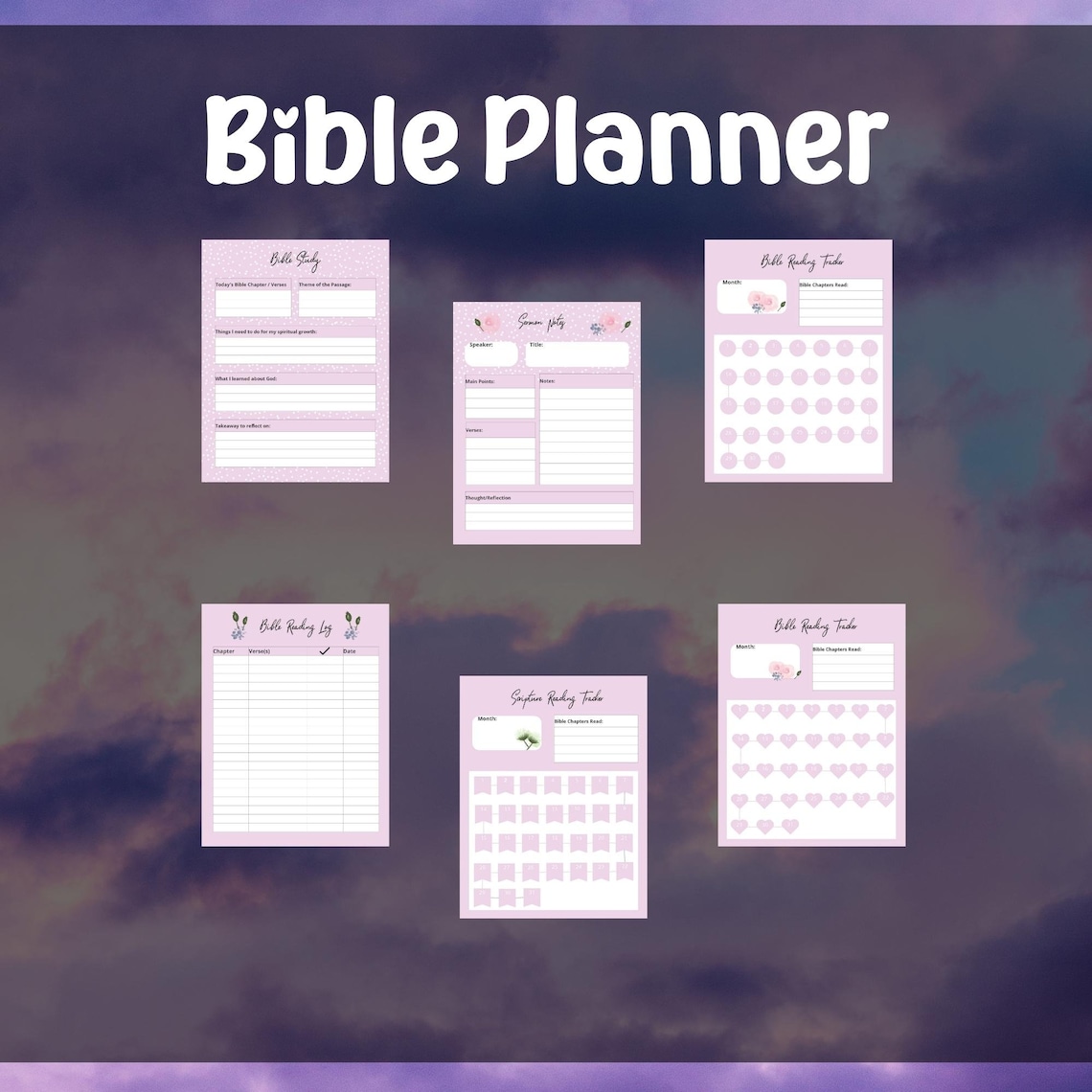 12 Bible Games Printable Games Plus Answer Keys Bible Planner Book ...