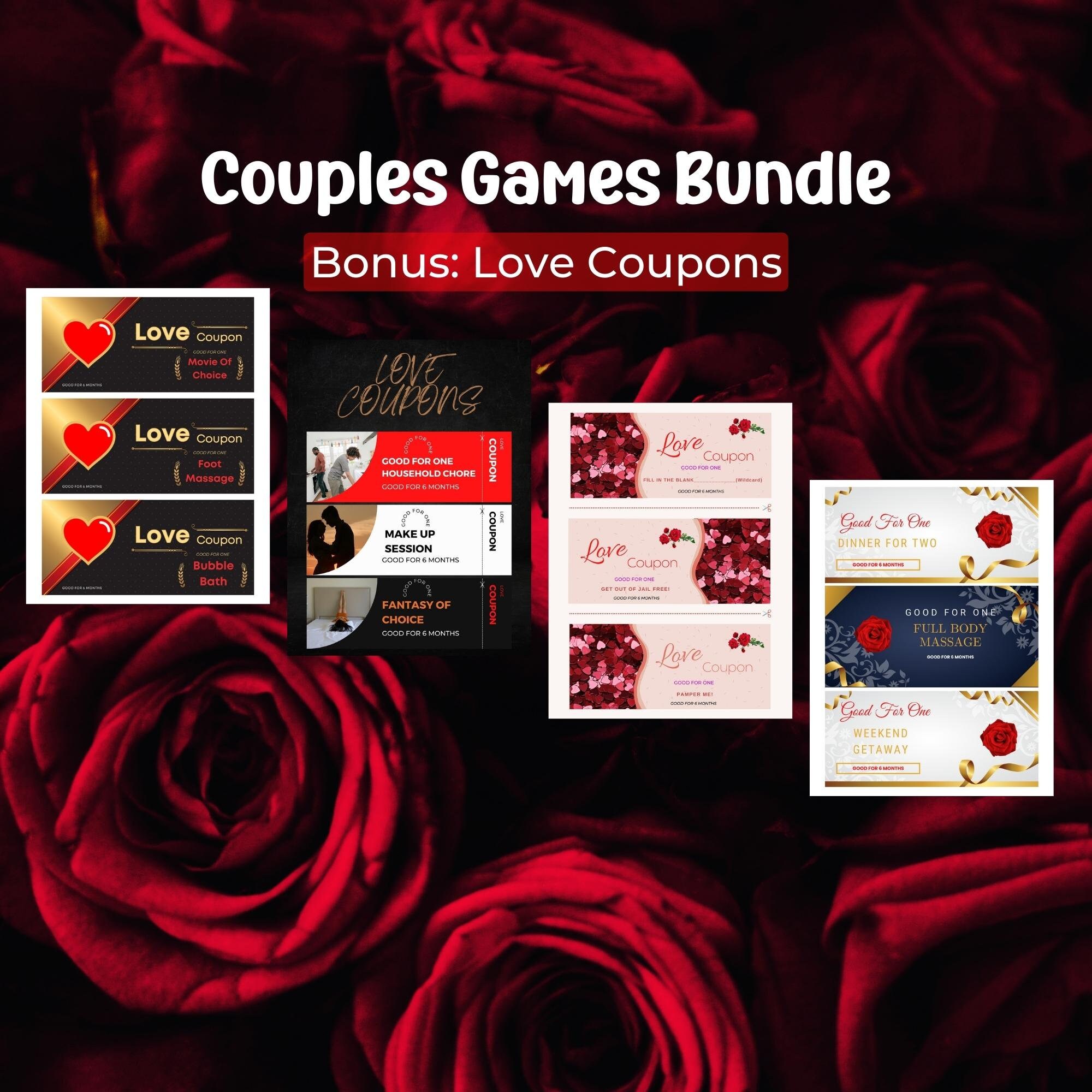 Printable Couple Games Bundle. Couples Games, Conversations and Love ...