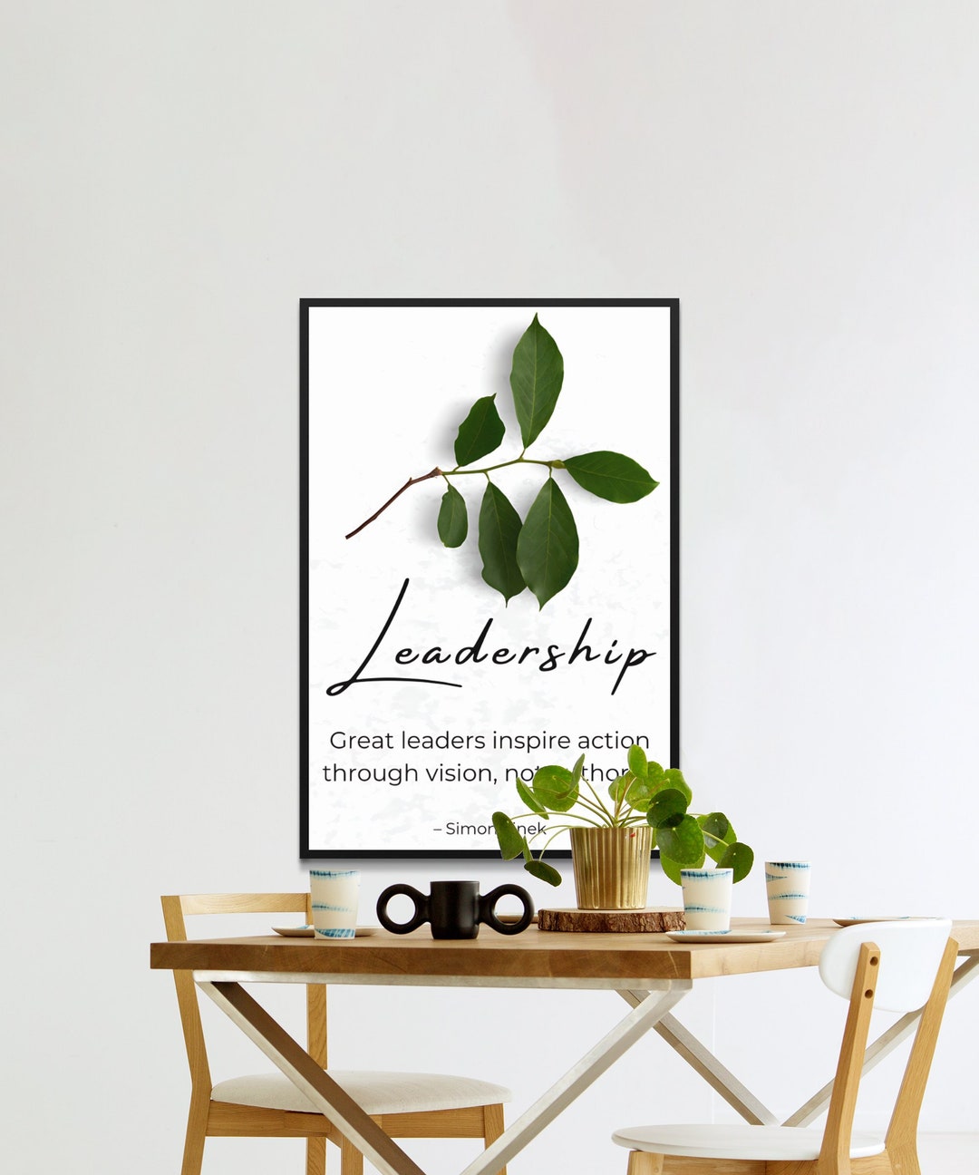 Leadership Quote Wall Art, Boho Office Decor, Success Printable Artwork ...