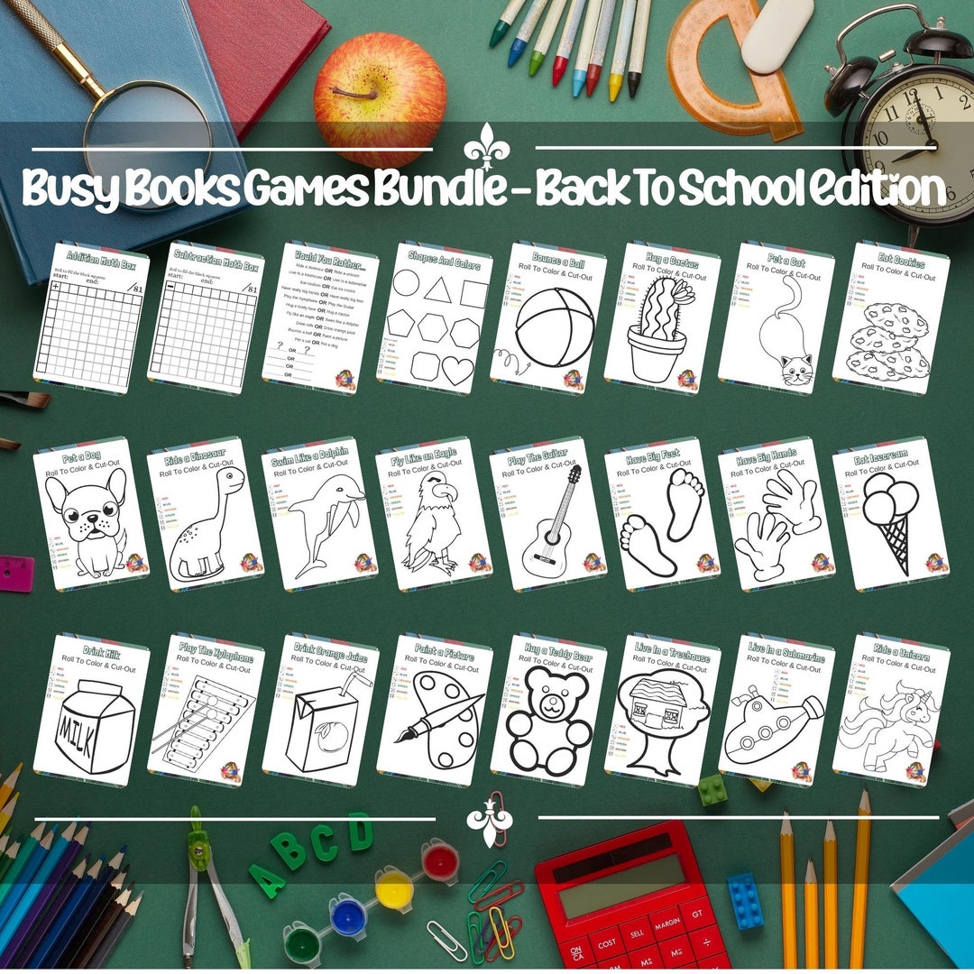 24 Busy Book Games Printable Games! Printable Busy Book Bundle | 20 ...
