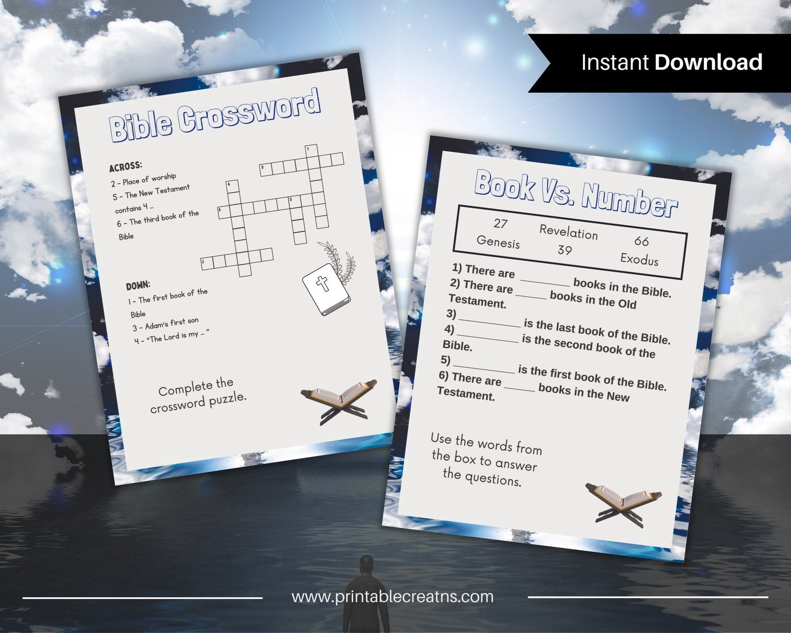 12 PRINTABLE Bible Games Bundle, Bible Scavenger Hunt Games, Bible ...