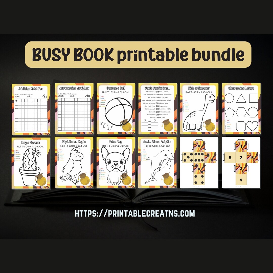 Toddler & Preschool Busy Book Printables, ABC, Seasons - Winter, Fall ...