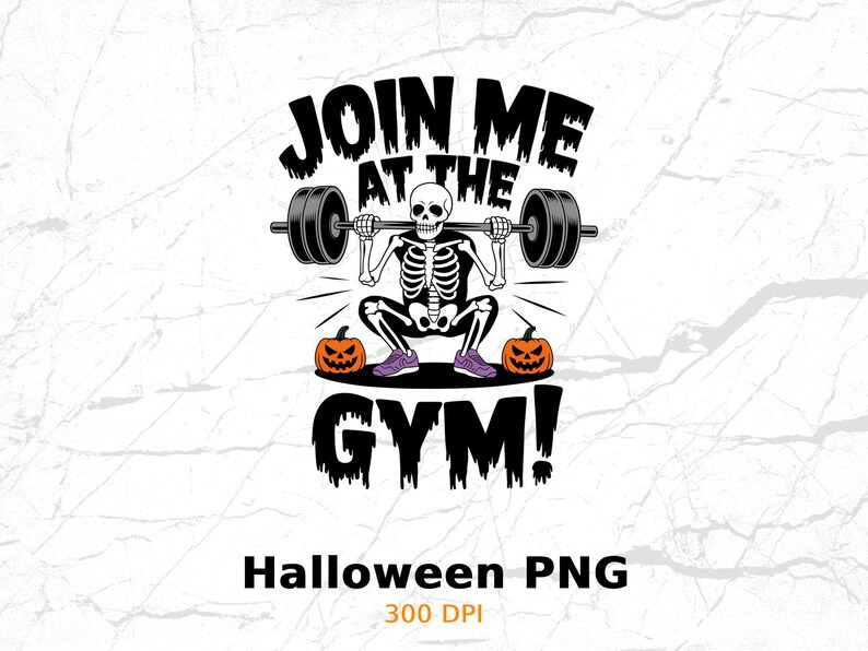Halloween Skeleton Gym Poster, Workout Motivational Digital Print ...