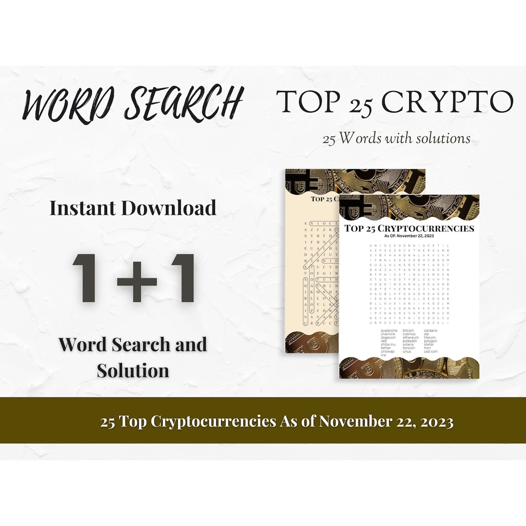 Explore Top 25 Cryptocurrencies: Engaging & Educational Printable Word ...