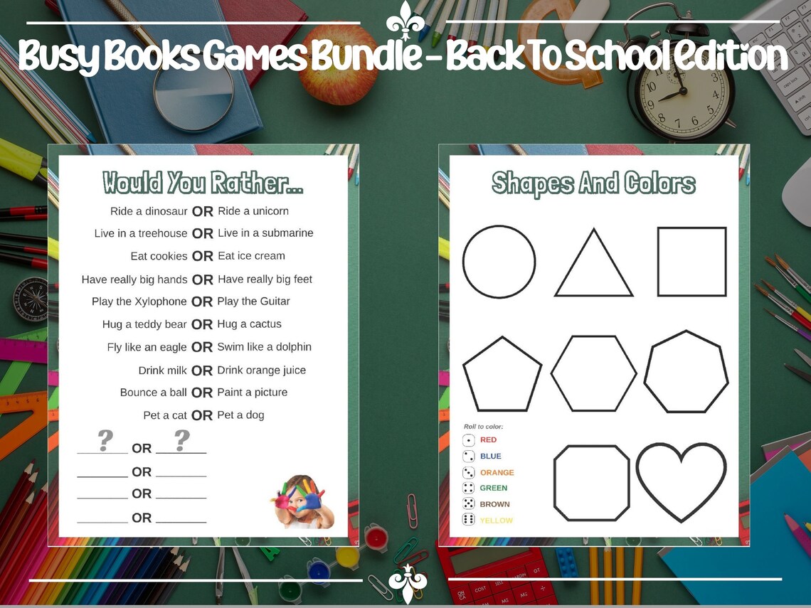 24 Busy Book Games Printable Games! Printable Busy Book Bundle | 20 ...