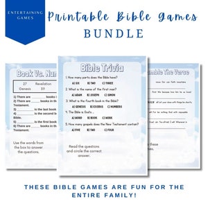 Printable Bible Games Mega Bundle: Bible Trivia, Word Search, Crossword ...