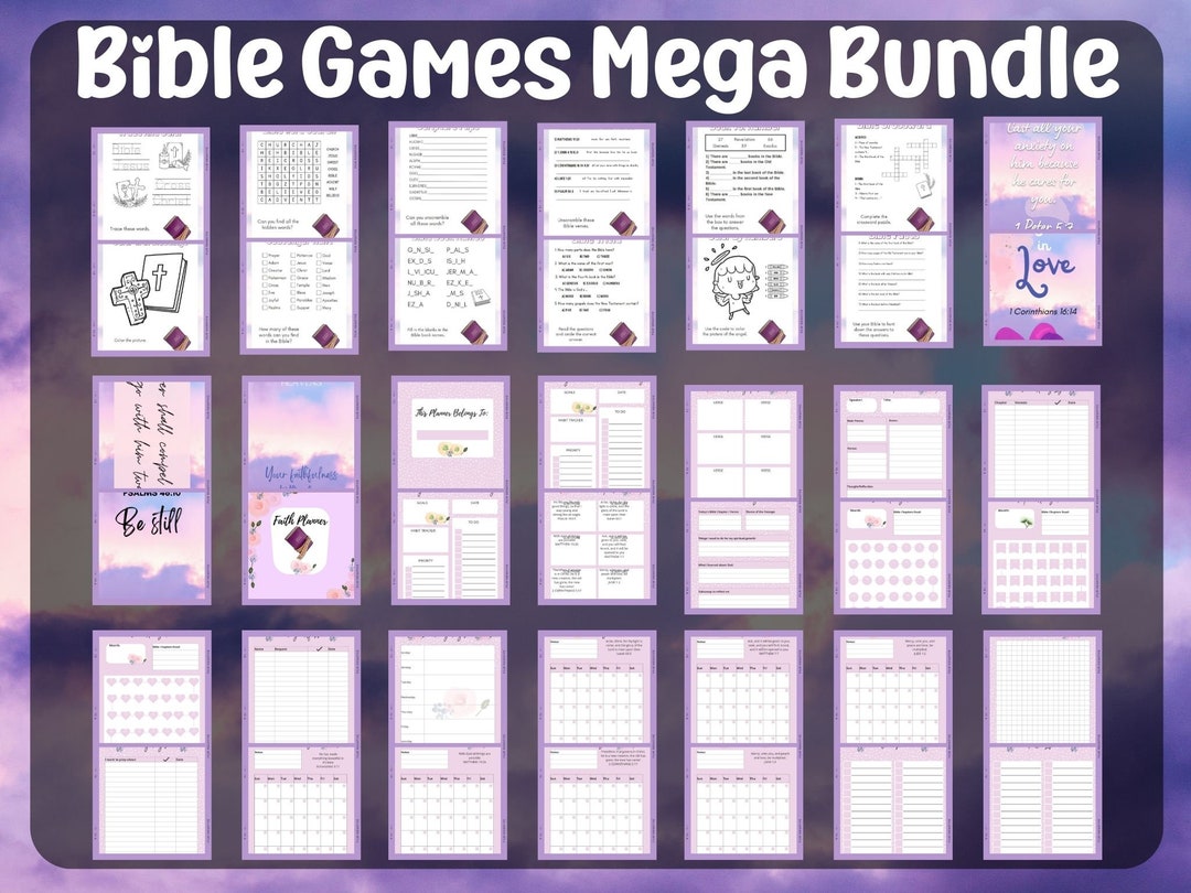 12 Bible Games Printable Games Plus Answer Keys Bible - Etsy