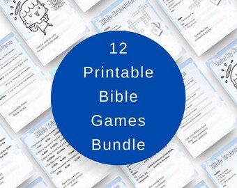 12 PRINTABLE Bible Games Bundle, Bible Scavenger Hunt Games, Bible ...