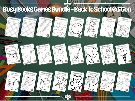 24 Busy Book Games Printable Games Printable Busy Book Bundle - Etsy