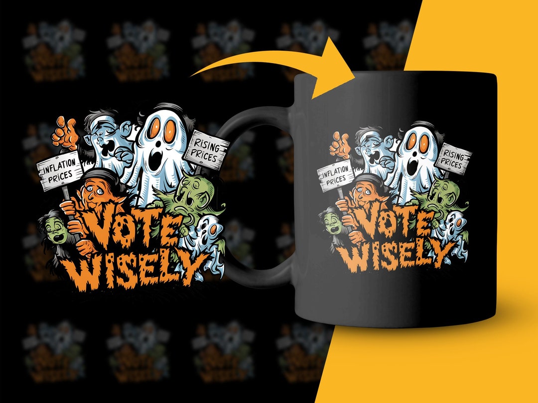 Vote Wisely Digital Art Print, Halloween Themed Voting Poster, Spooky ...