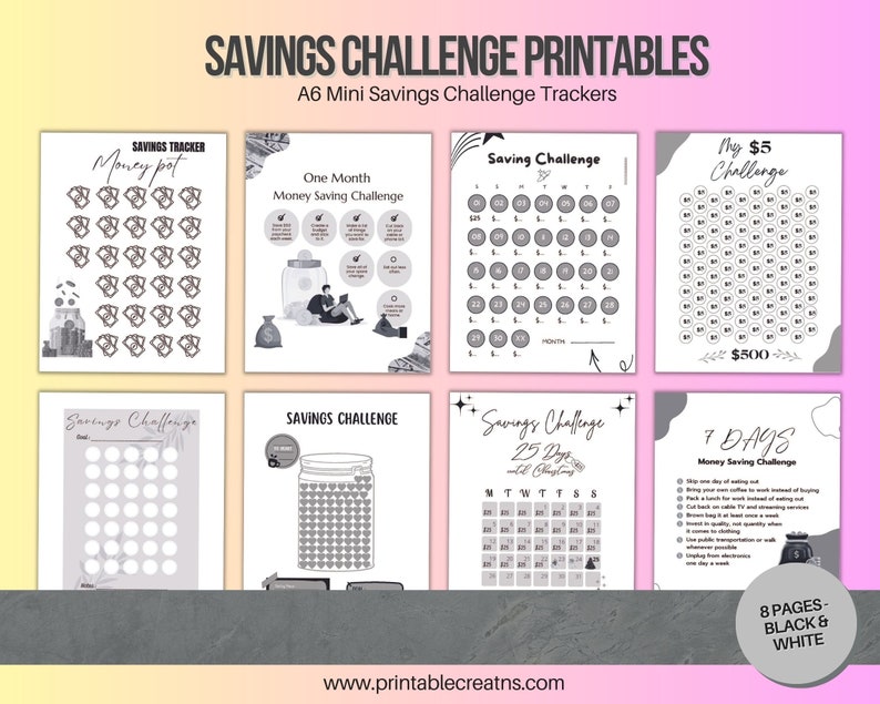 Ultimate Savings Challenge Bundle Crush Your Money-saving Targets With ...