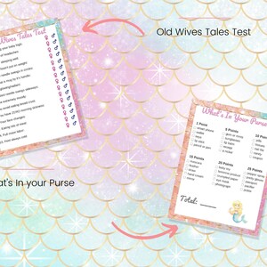 14 Baby Shower Games Cute Mermaid Baby Shower Games Bundle - Etsy
