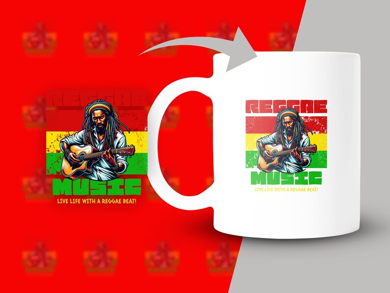 Reggae Music Graphic Art, Live Life With A Reggae Beat, Digital ...