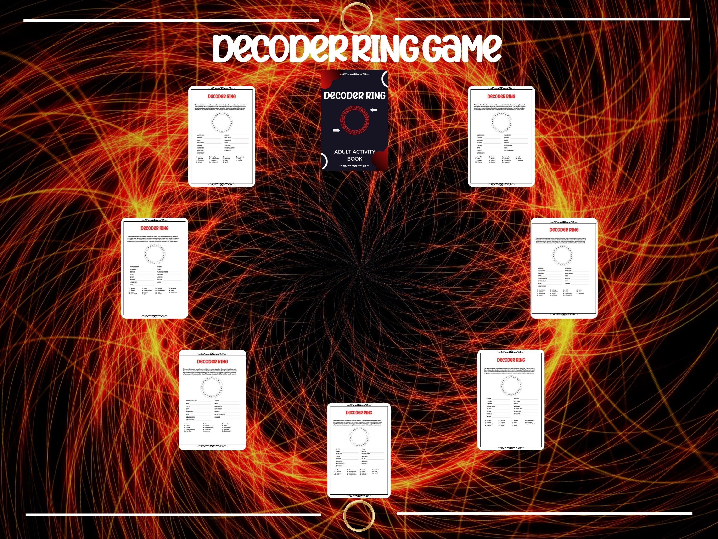 Printable Decoder Ring Game Puzzle Game for Everyone Can You Figure It ...