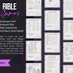 Bible Games Mega Bundle: 12 PRINTABLE Activities Trivia - Etsy