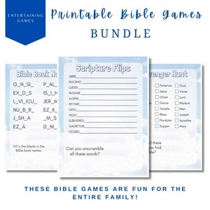 Printable Bible Games Mega Bundle: Bible Trivia, Word Search, Crossword ...